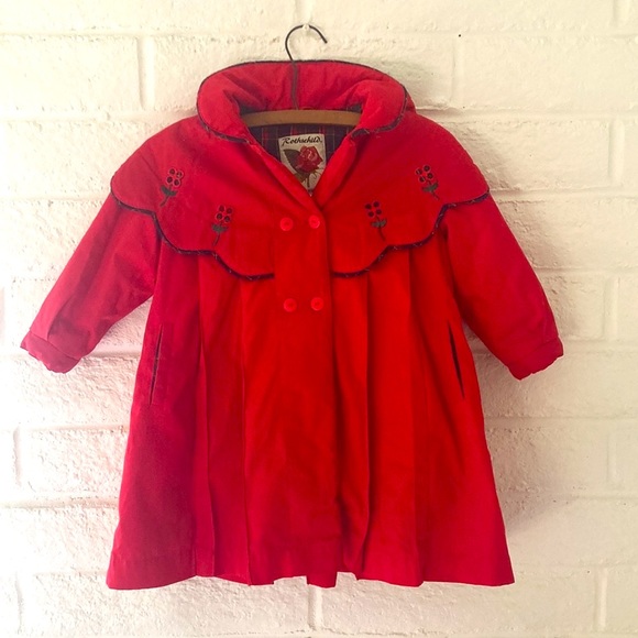 Rothschild | Jackets & Coats | Vintage Rothschild Red Pleated Sherpa ...